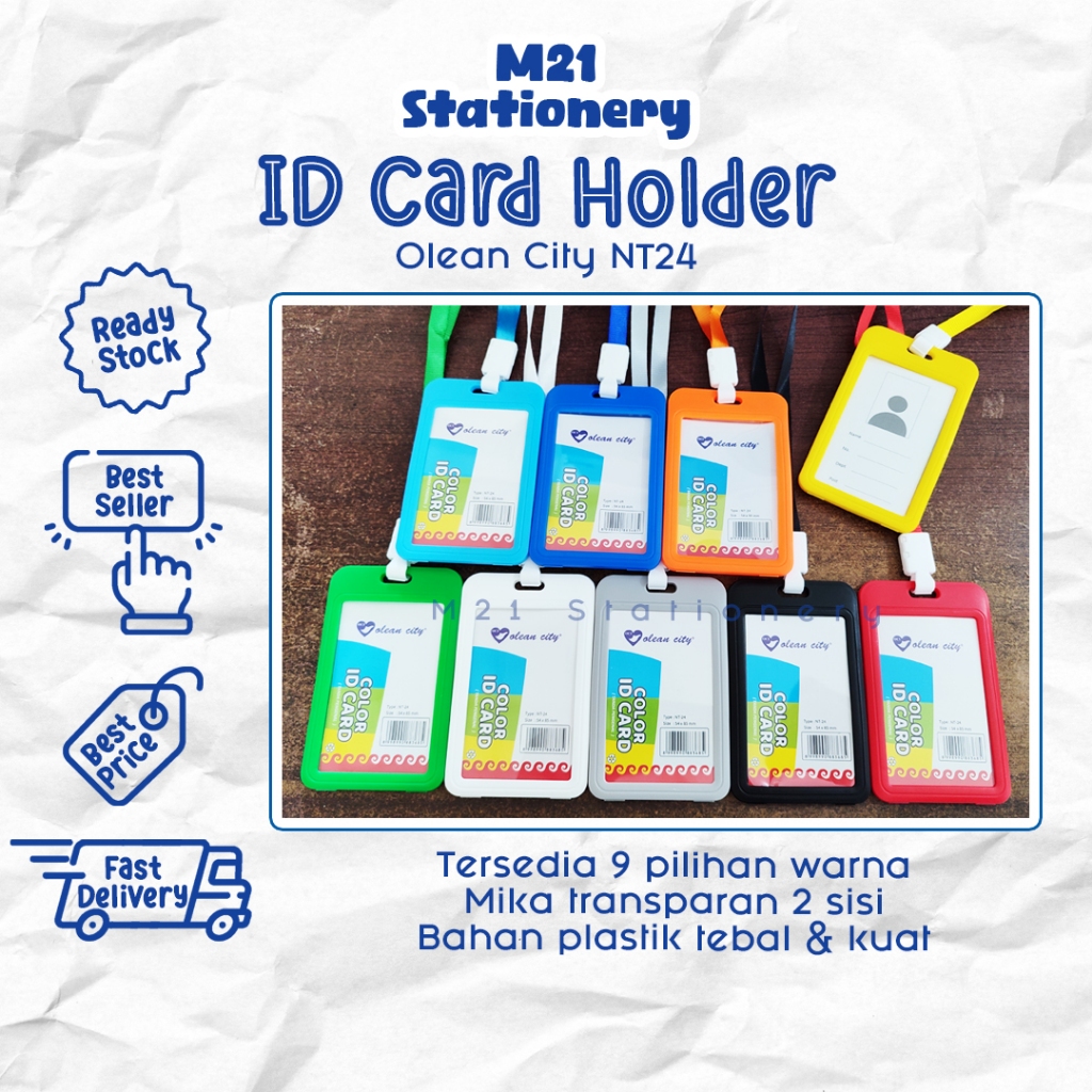 Jual (1 PCS) ID CARD + TALI LANDYARD OCI NT24 / ID CARD HOLDER 2 SISI ...