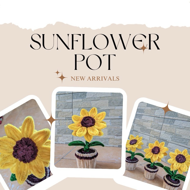Jual Pipe Cleaner/ Sun Flower Pot / Bunga Matahari (Kawat bulu ...
