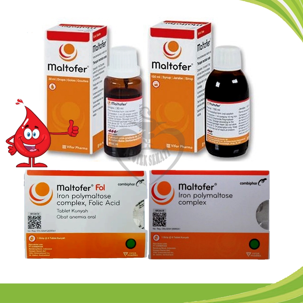 Jual Maltofer Drops Bayi Chew Suplemen Penambah Darah Anemia Syrup ...
