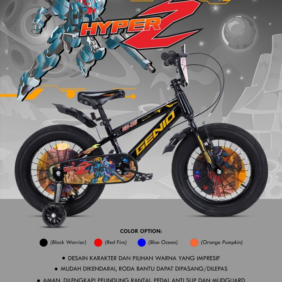 Jual Sepeda bmx anak 16 inc ban jumbo genio by united usia 5 tahun ke ...