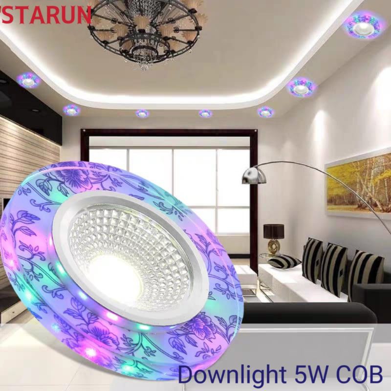 Jual Lampu Downlight Cob 5w+Warna Warni Lampu Panel COB Warna Warni ...