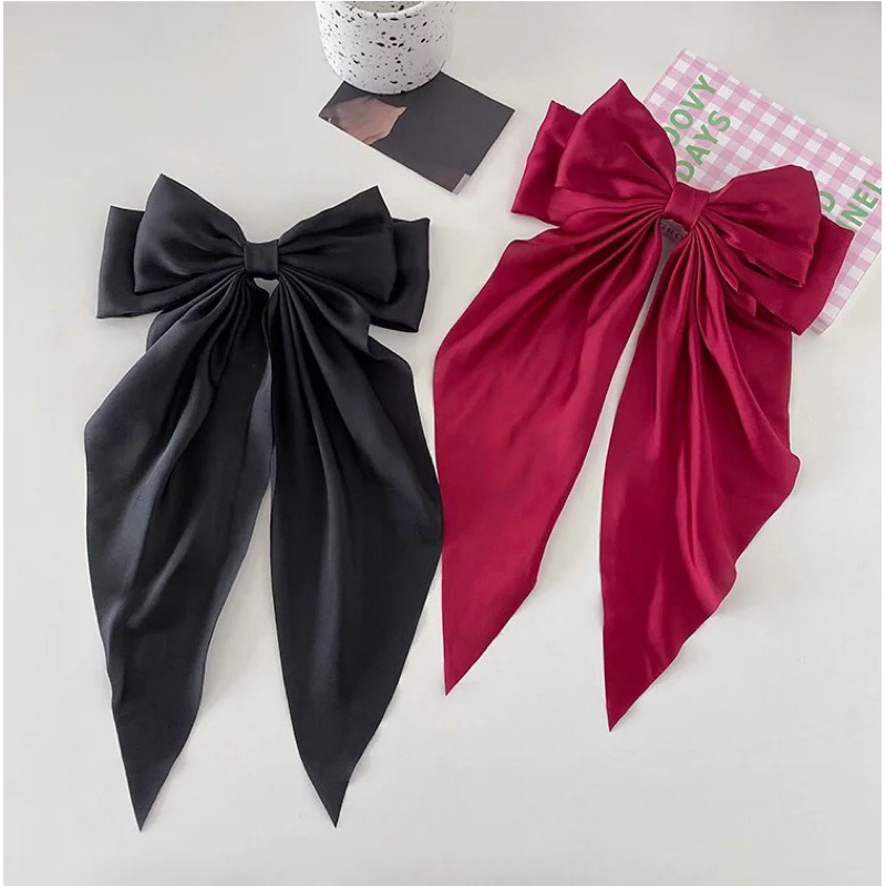 Jual Jepit Pita Rambut Kain Satin Ribbon Hair Claw Clip Cantik Lucu ...