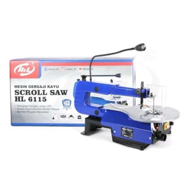 Jual SCROLL SAW H&L 16INCH VARIABLE SPEED GERGAJI AKRILIK TRIPLEK ...