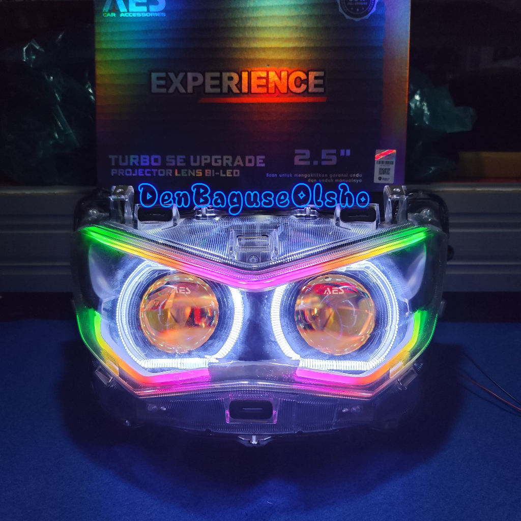 Jual Lampu Biled New Nmax projie biled AES TURBO EXSPERIENCE 60 Watt 2 ...
