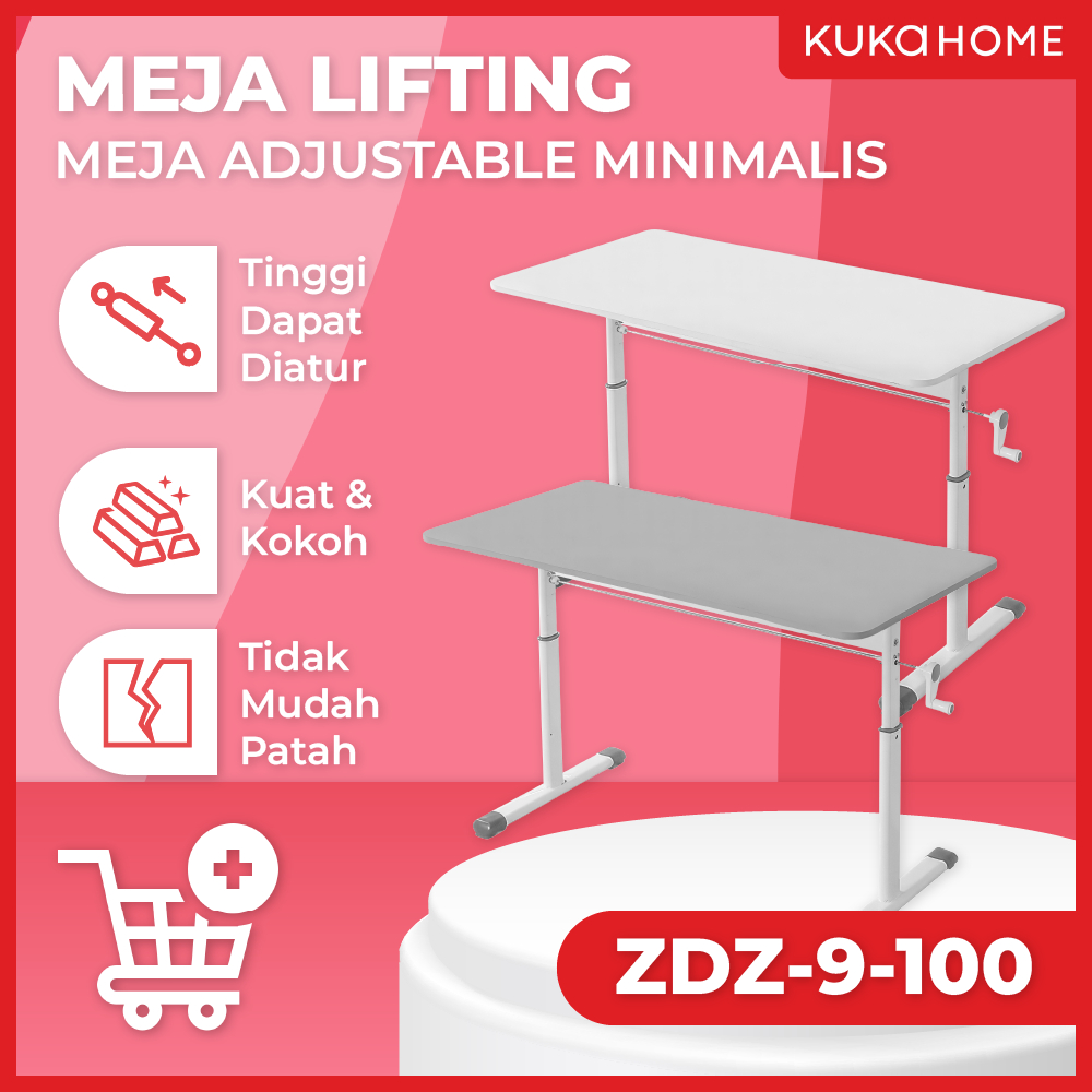Jual KUKAHOME Meja Laptop Adjustable Standing Height Desk Meja Belajar ...