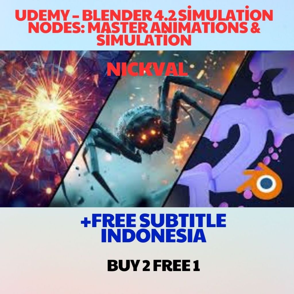 Jual Udemy – Blender 4.2 Simulation Nodes: Master Animations ...