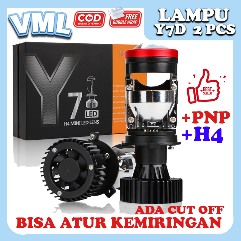 Jual LAMPU LED H4 MOBIL MOTOR MINI PROJECTOR PROJIE Y7D SUPER BRIGHT 50 ...