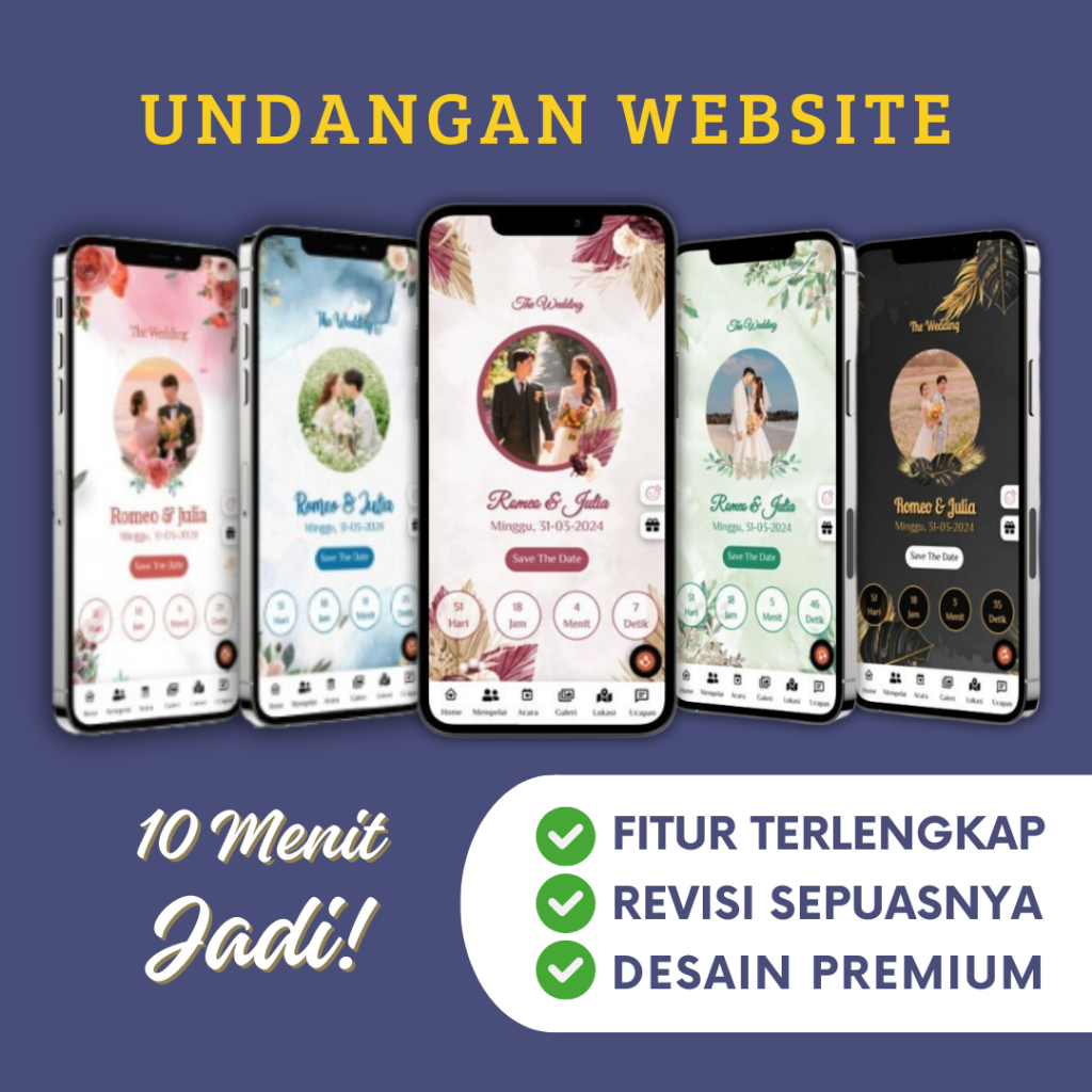 Jual Undangan Digital Website Pernikahan | Menggunakan Foto & Tanpa ...