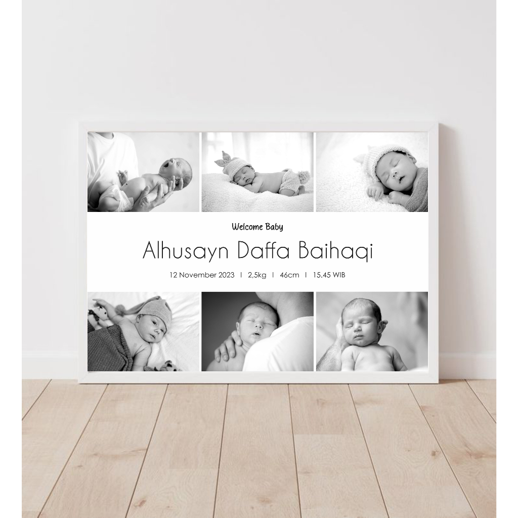 Jual KADO UNIK FRAME BABY NEWBORN l BINGKAI FOTO BAYI BARU LAHIR l FOTO ...