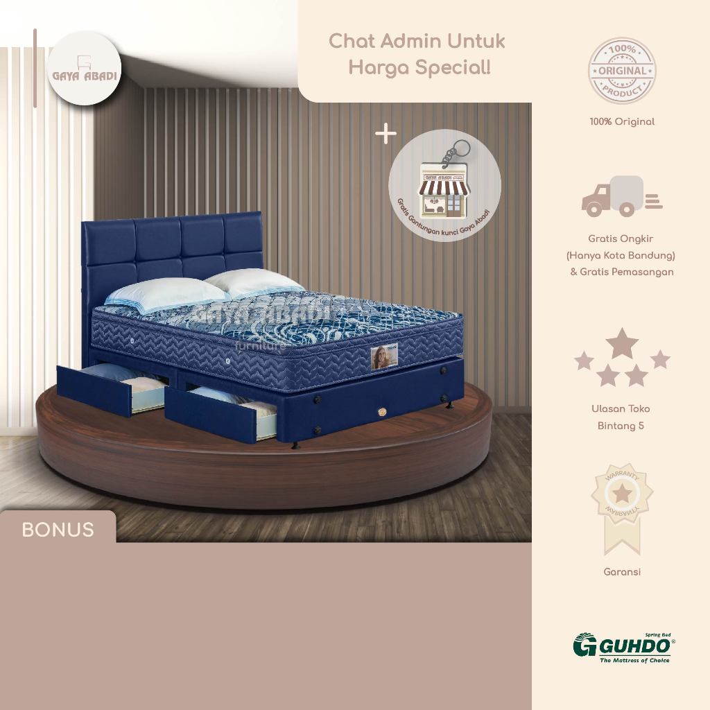 Jual Springbed Guhdo Standard Plush Top Horizontal Split / Kasur Standard Plush Top - Guhdo ...