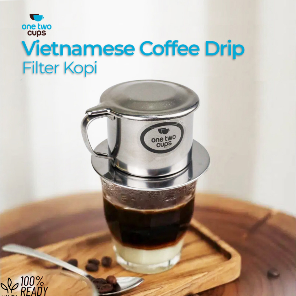 Jual One Two Cups Vietnam Drip Coffee Filter Pot Saringan Kopi / FILTER ...