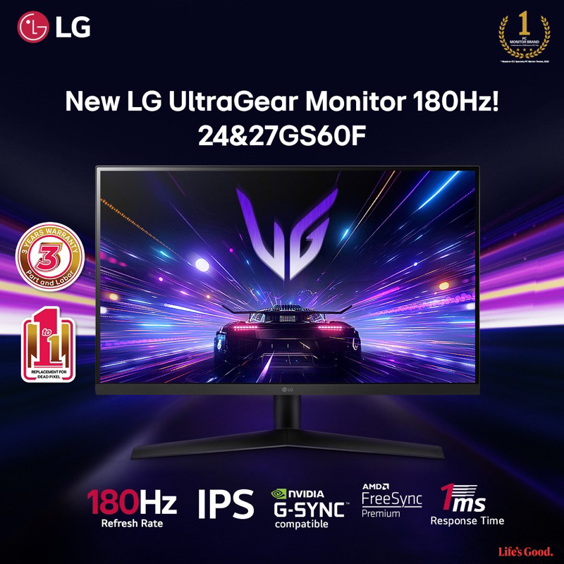 Jual LG 27GS60F-B 27” UltraGear™ Full HD IPS gaming monitor | 180Hz ...
