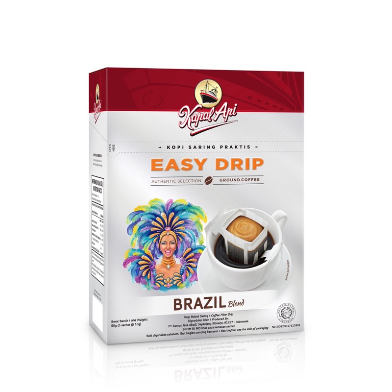 Jual Kapal Api Easy Drip Brazil - Kopi Drip Brazil (5x10gr) | Shopee ...