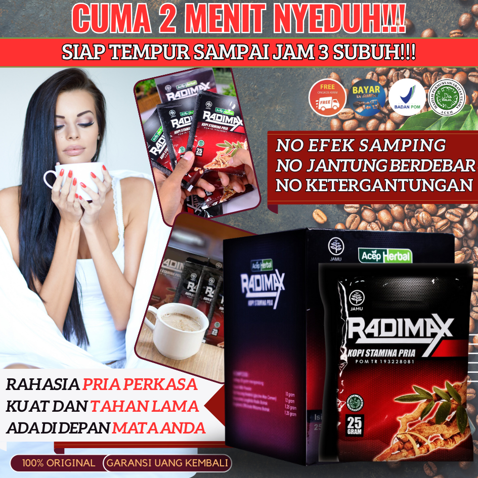 Jual Kopi Radimax Minuman Coffee Hitam Stamina Herbal Goat Milk Pasak ...