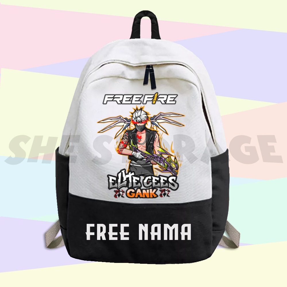 Jual FREE NAMA - TAS RANSEL ANAK TAS SEKOLAH ANAK FF FREE FIRE ELITE ...