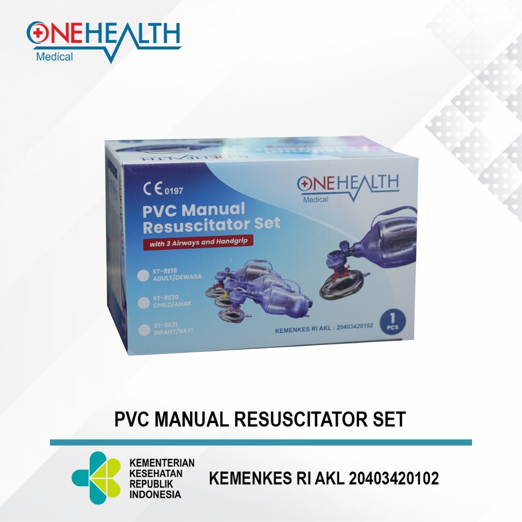 Jual AMBU BAG ONEHEALTH PVC MANUAL RESUSCITATOR / AMBUBAG ALAT BANTU ...