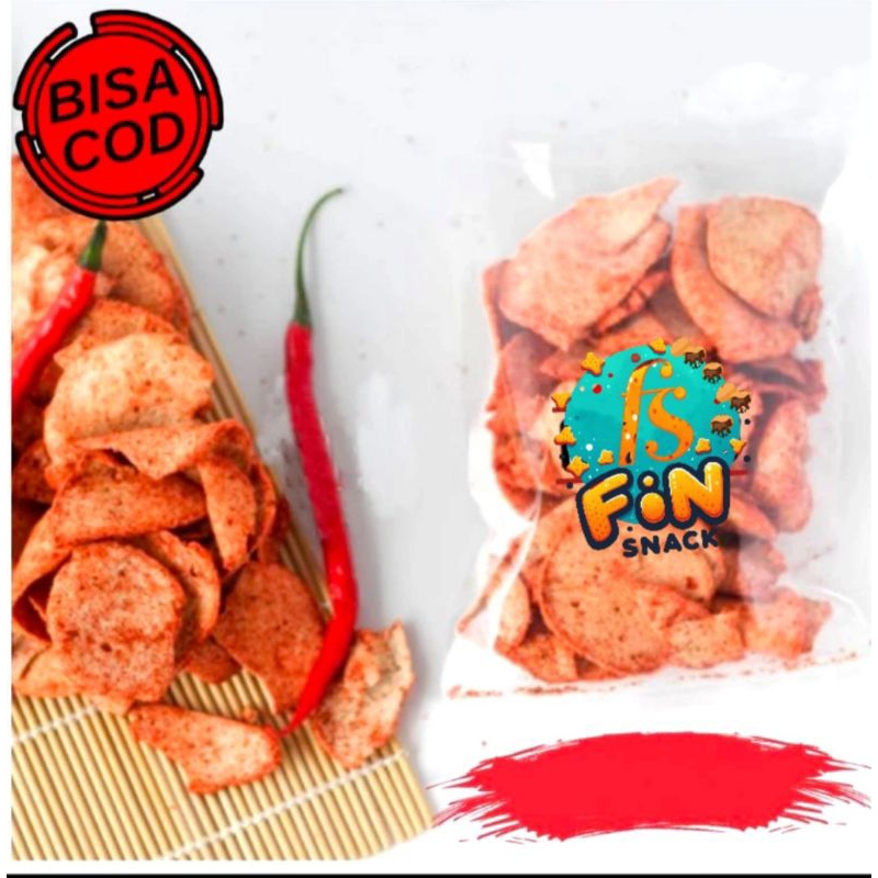 Jual BISA COD Basreng Bulat Pedas 250 Gram Snack kiloan makanan ringan ...