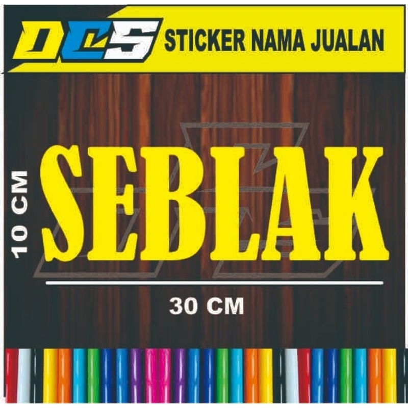 Jual STICKER TULISAN SEBLAK STICKER UNTUK NAMA JUALAN | Shopee Indonesia