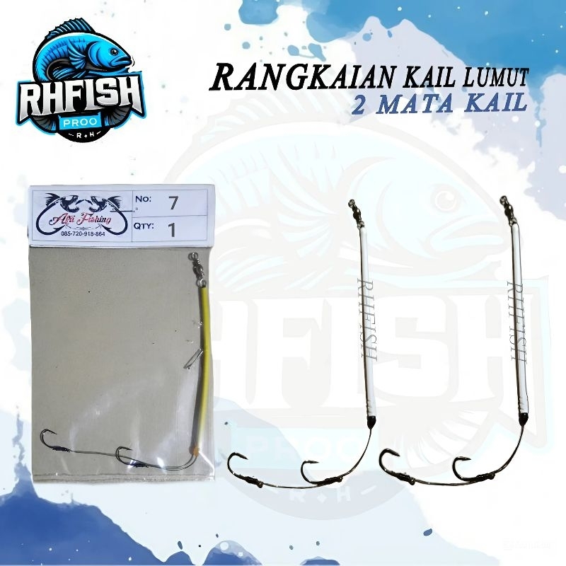 Jual Rangkaian Kail Pancing Lumut 2 Mata Kail | Shopee Indonesia