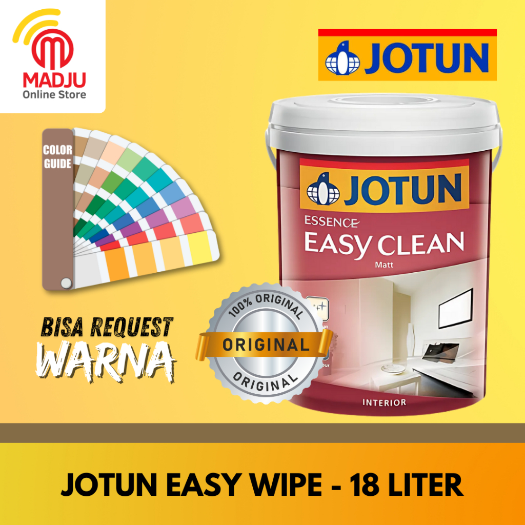 Jual Jotun EASY WIPE Cat Tembok Interior 18 Liter (Warna By Request) Mudah di Lap atau di ...