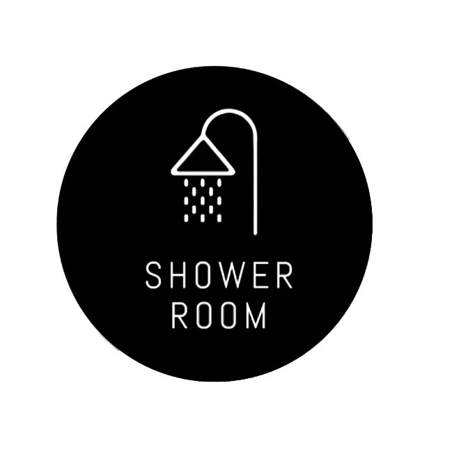 Jual Tulisan Shower Room Sign Board Akrilik Tempel Signage Dinding ...