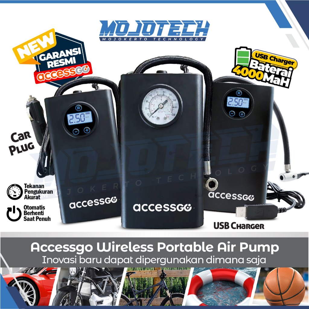 Jual Elektrik Pompa Ban Mobil Truk Motor Cek Tekanan Angin Portable ...