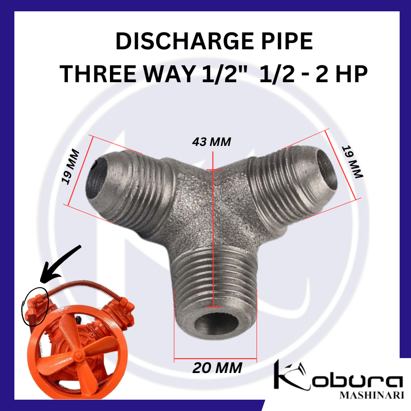 Jual Discharge Pipe Three Way 1/2 - 2 HP SHARK Ukuran 1/2 Inch Cabang 3 ...