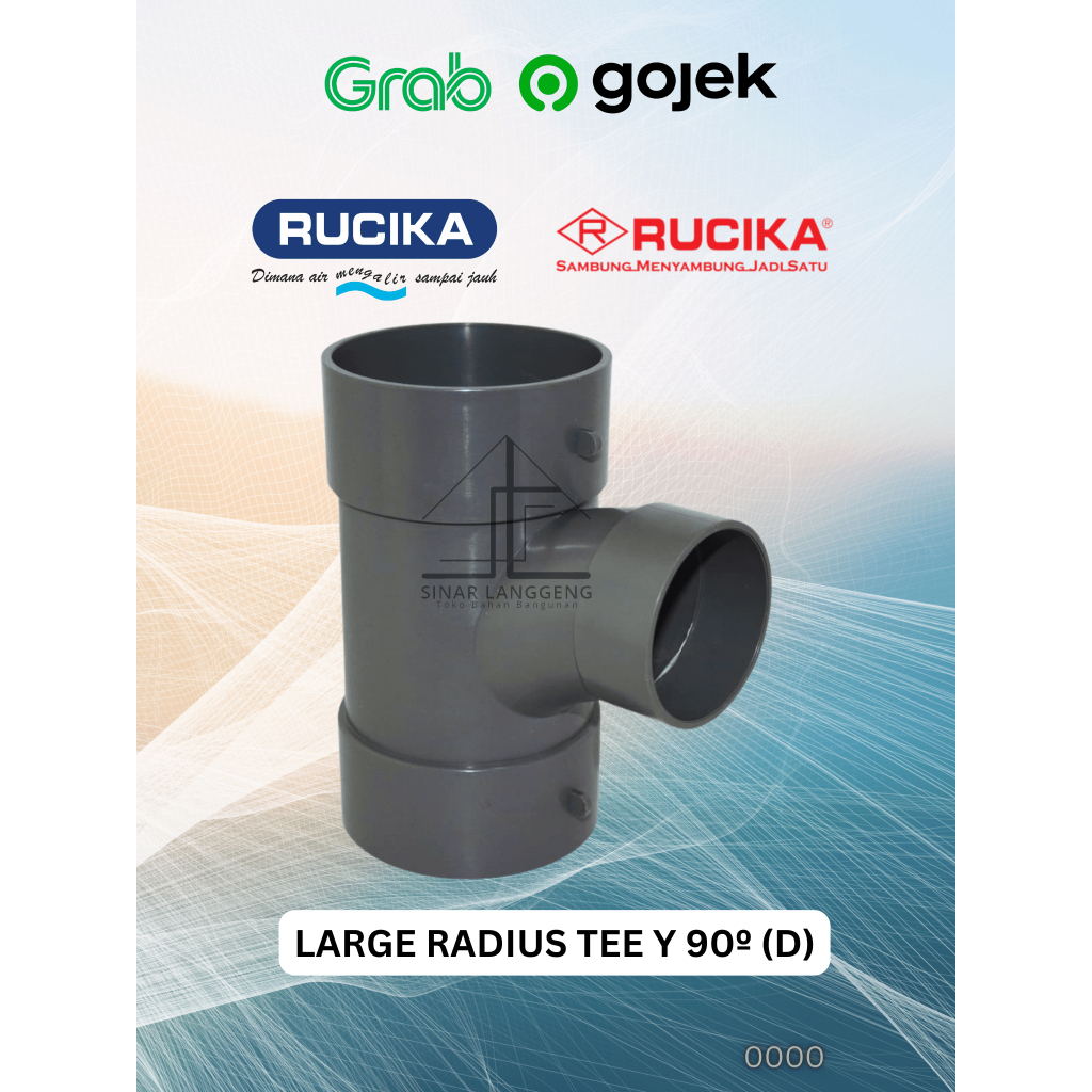 Jual LARGE RADIUS TEE (D) PVC 6X3" RUCIKA, TEE Y 90º 6 X 3 INCH RCK | Shopee Indonesia