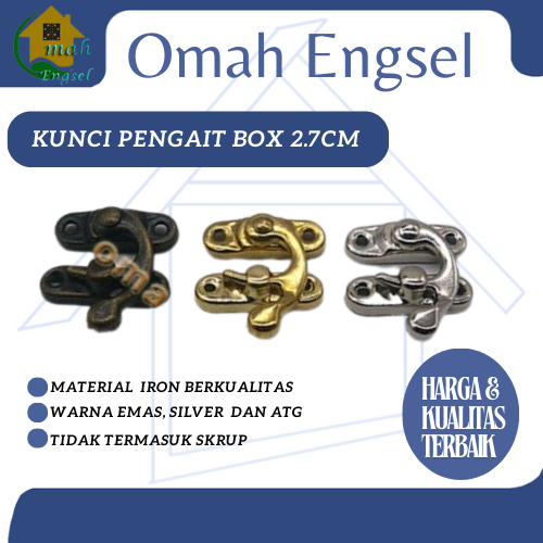 Jual Omah Engsel - Kunci Pengait box/ kunci kotak perhiasan/ gembok 2 ...