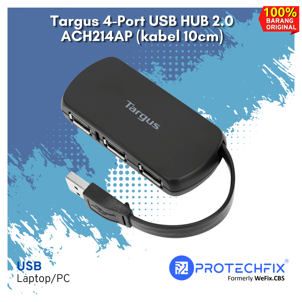 Jual Targus 4-Port USB HUB 2.0 ACH214AP (kabel 10cm) | Shopee Indonesia