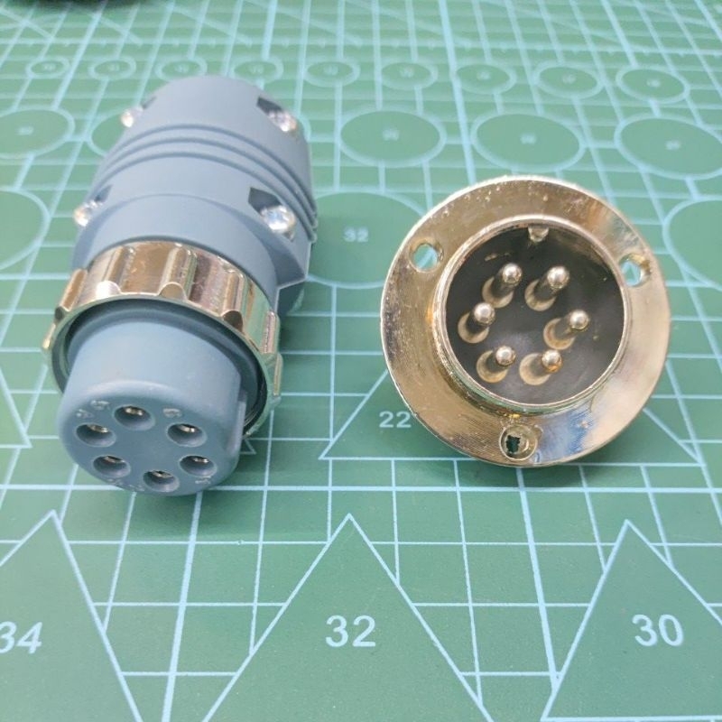 Jual Plug+Socket konektor 6 Pin Mig Male+Female 6pin Connector Pana 1 ...