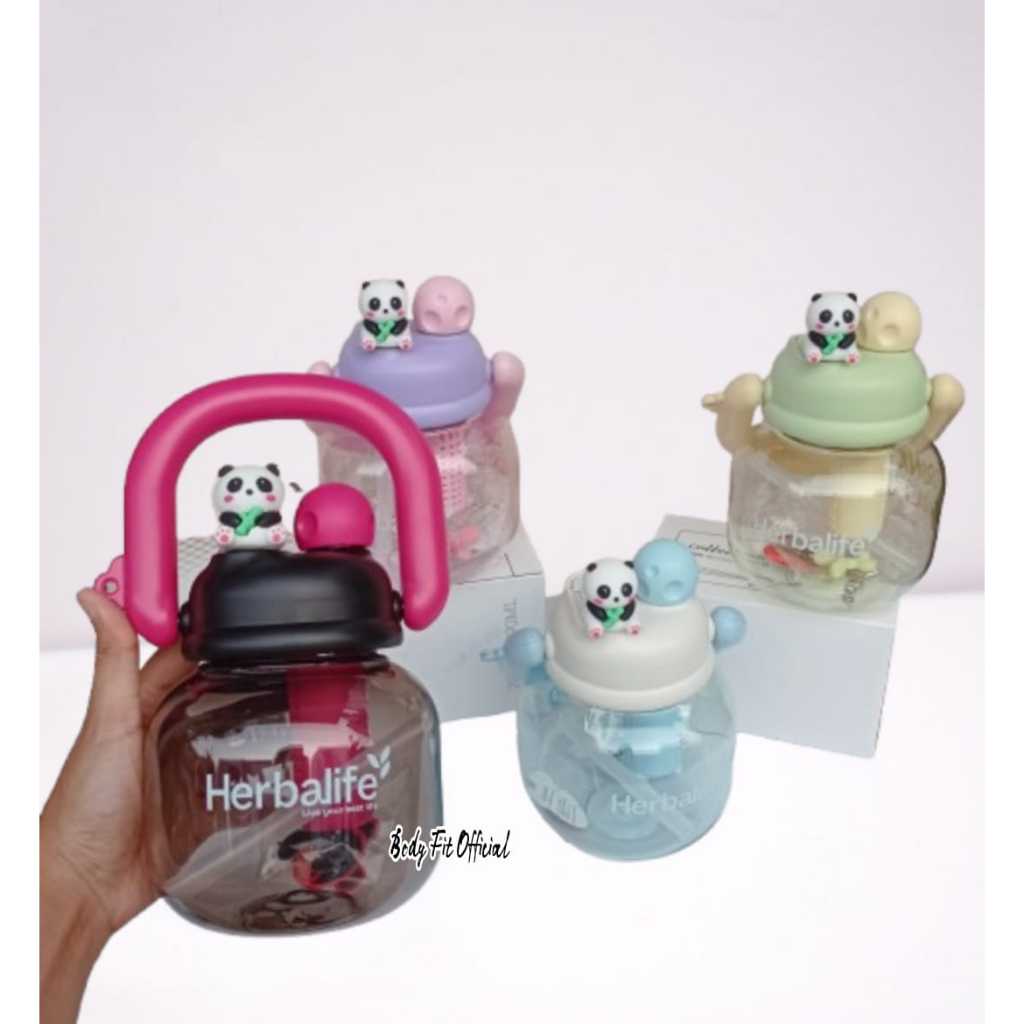 Jual Botol Minum Gemoy HLF Infused Handle Panda 800ml | Shopee Indonesia