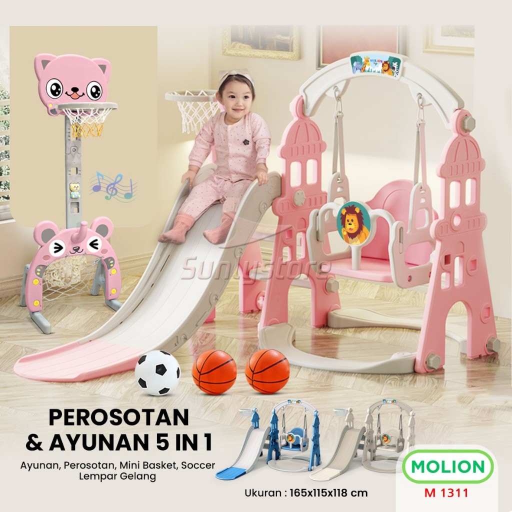 Jual MOLION SNI Prosotan Ayunan Anak-Anak 5in1 Seluncuran Perosotan ...