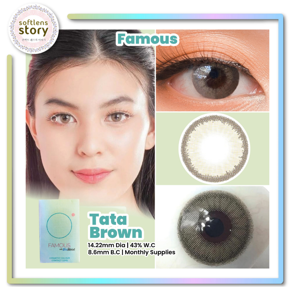 Jual SOFTLENS STORY FAMOUS TATA BROWN MONTHLY SOFTLENS WARNA BULANAN ...