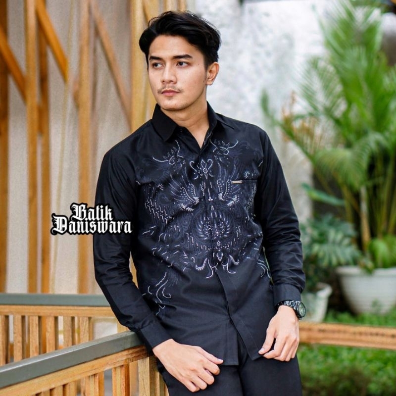 Jual Pisang Raja Baju Batik Pria Lengan Panjang Modern M L XL XXL ...