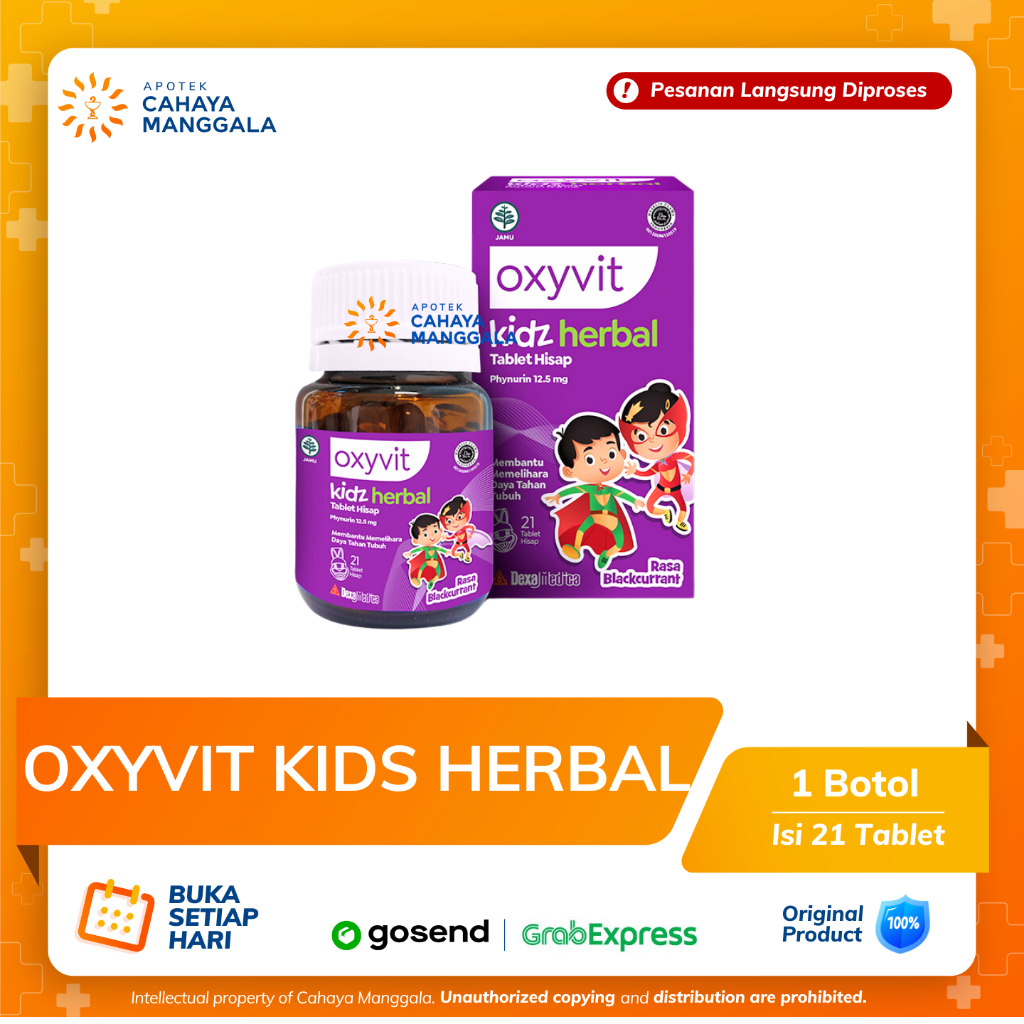 Jual OXYVIT KIDZ HERBAL 21 TABLET HISAP | Shopee Indonesia