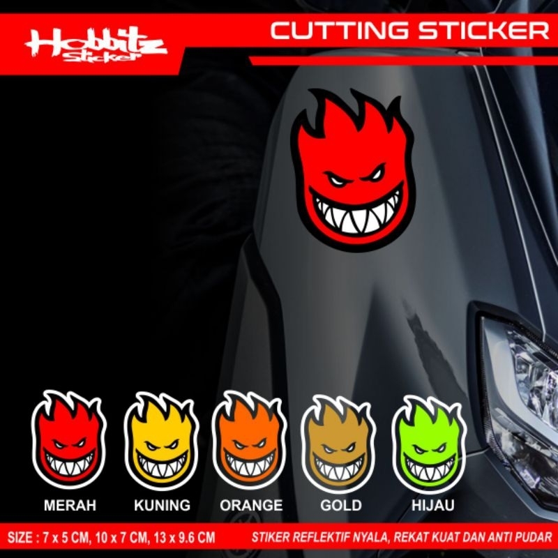 Jual Stiker Cutting Kartun Ilustrasi Split Fire All Color Stiker Mobil ...