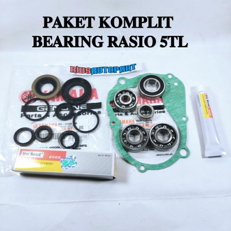 Jual PAKET BEARING RASIO 5TL + SEAL KOMPLIT + LEM PAKING + PAKING GARDAN MIO SOUL SPORTY SMILE ...
