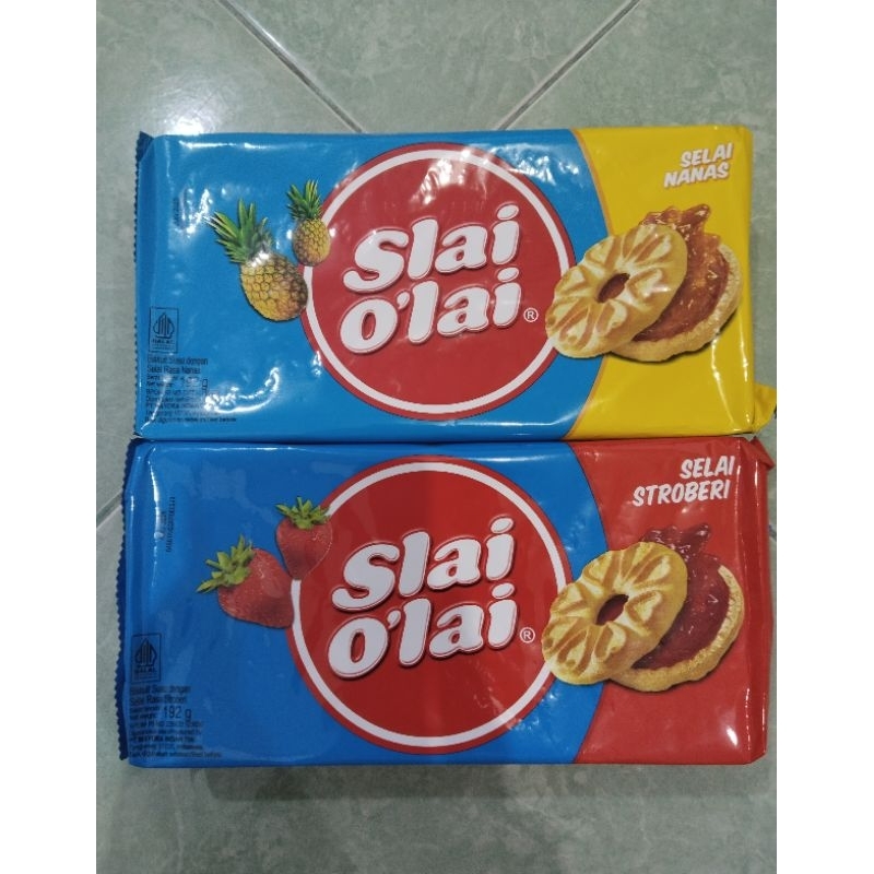 Jual slai olai biskuit susu dengan selai rasa buah 192g | Shopee Indonesia