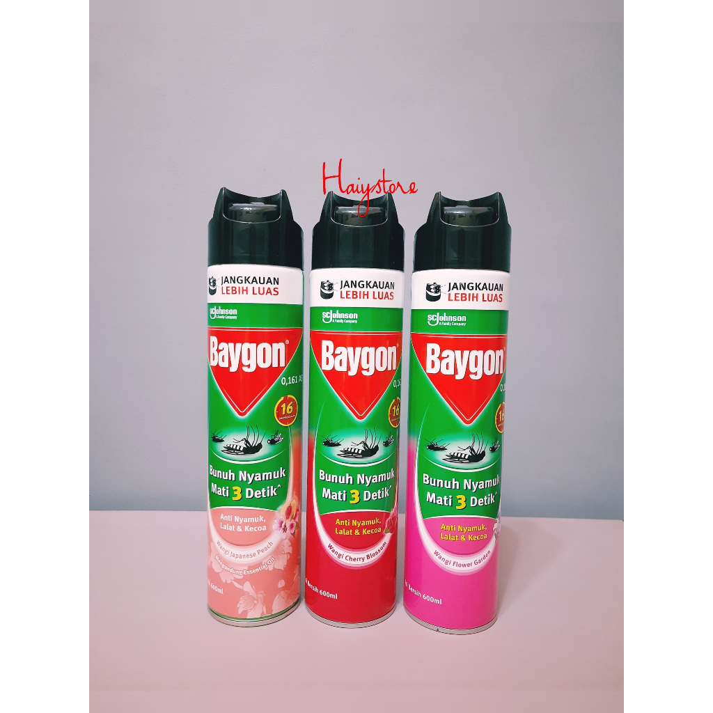 Jual HS // Baygon 600ml/ Baygon Flower Garden 600ml/ Baygon Cherry ...