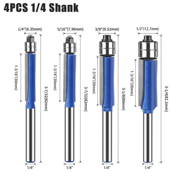 Jual Mata Router Mata Profil Kayu Flush Trim Double Bearing HPL PVC ...