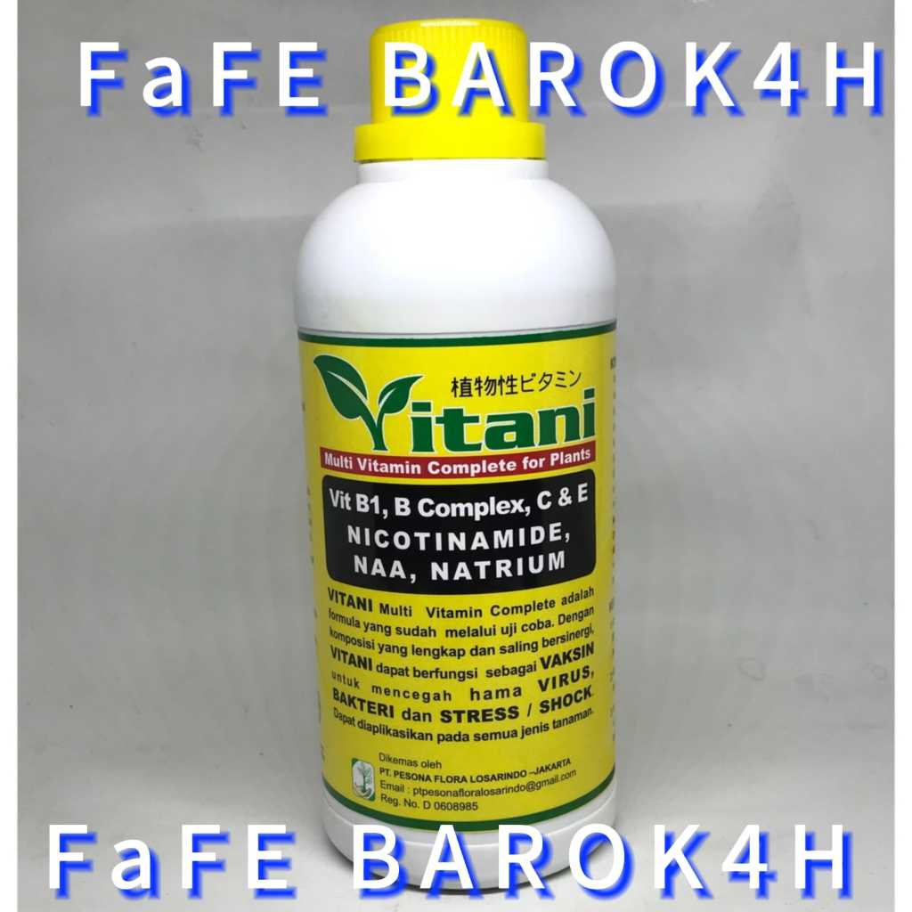 Jual Pupuk Vitani 500ML vitamin B1, B Complex & E Untuk Tanaman/Pupuk Tanaman Vitamin B1 Anti ...