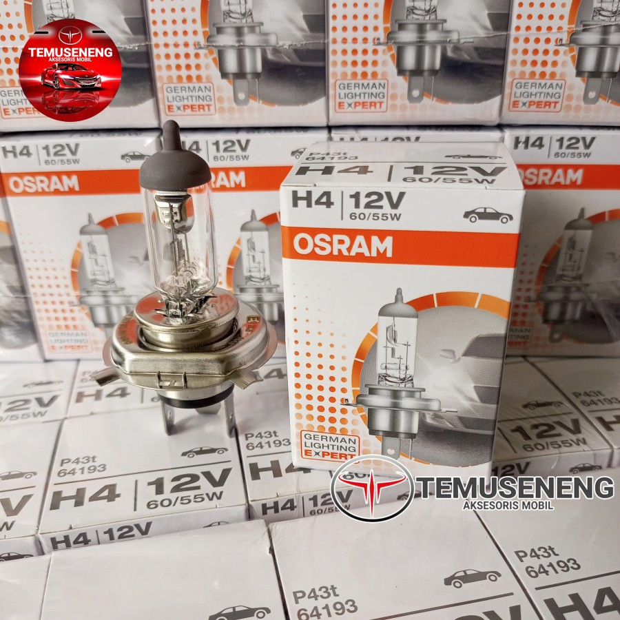 Jual Lampu Mobil Osram ORI H4 12V 60/55W Standard 64193 High Watt Hi ...