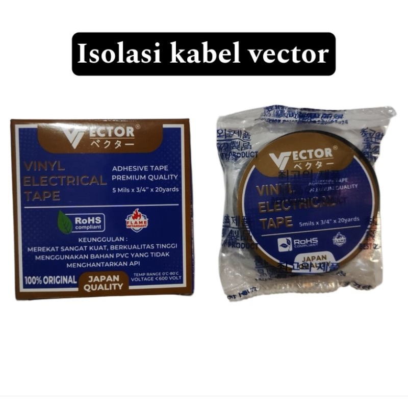 Jual Isolasi kabel vector/Vinyl Electrical tape | Shopee Indonesia