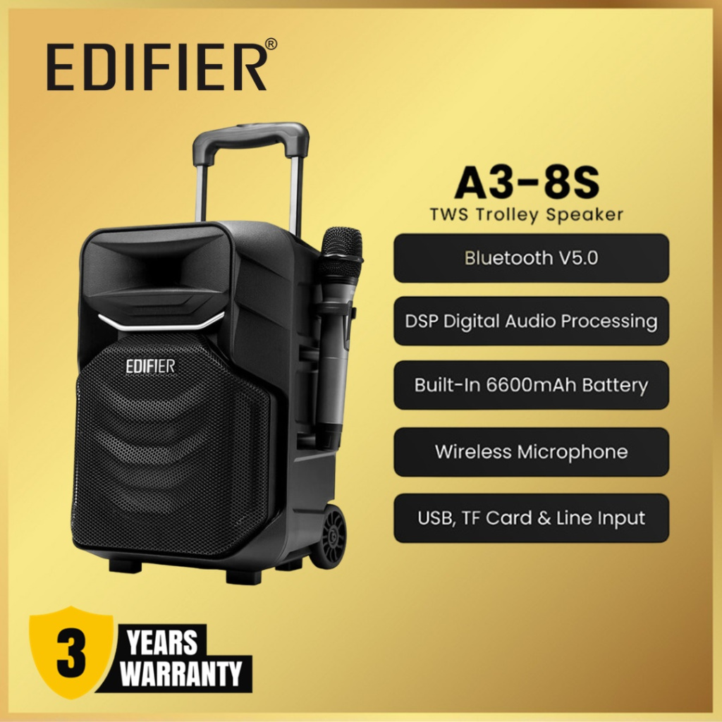 Jual Edifier A3-8S A38S A38 S TWS True Wireless Stereo Portable Trolley ...