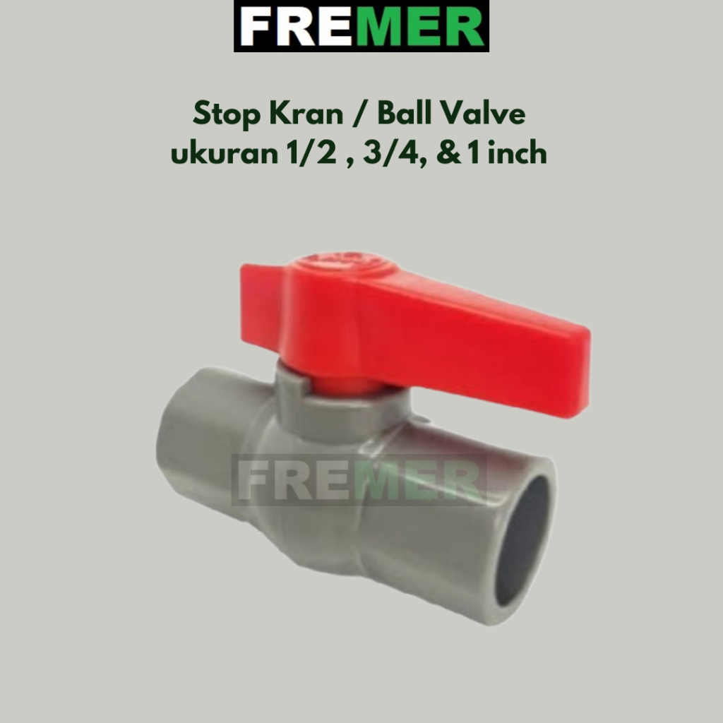Jual Stop Kran / Ball Valve ukuran 1/2 inch 3/4 inch 1 inch Pompa Air ...