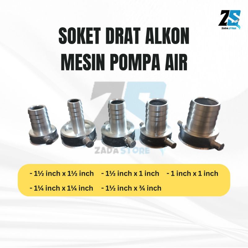 Jual Soket Sok Drat Nepel Alkon Mesin Pompa Air Semua Ukuran Socket ...