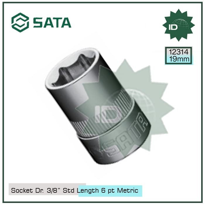 Jual SOCKET 12314 3/8" DR. 6PT. SOCKET 19MM SATA | Shopee Indonesia
