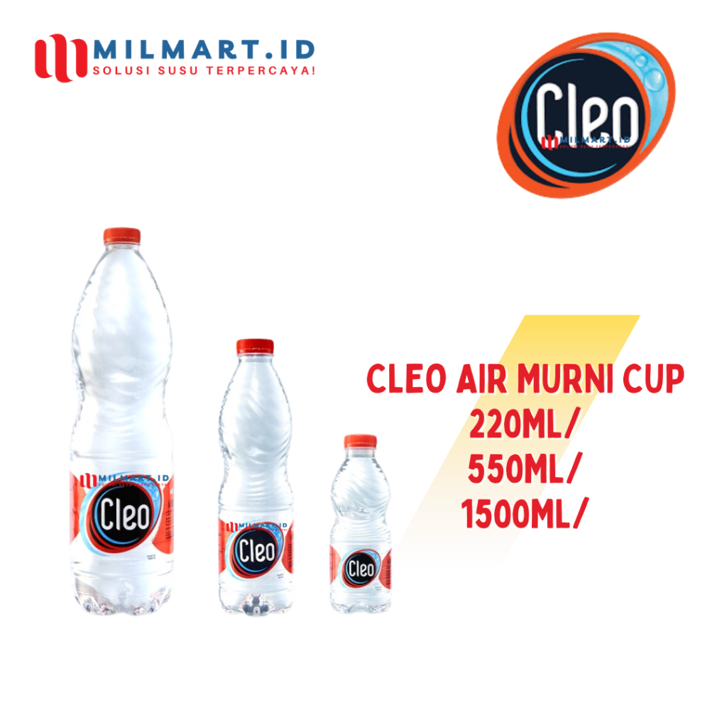 Jual CLEO PURE WATER 220ML/550ML/1500ML AIR MURNI BOTOL AIR MINUMAN ...