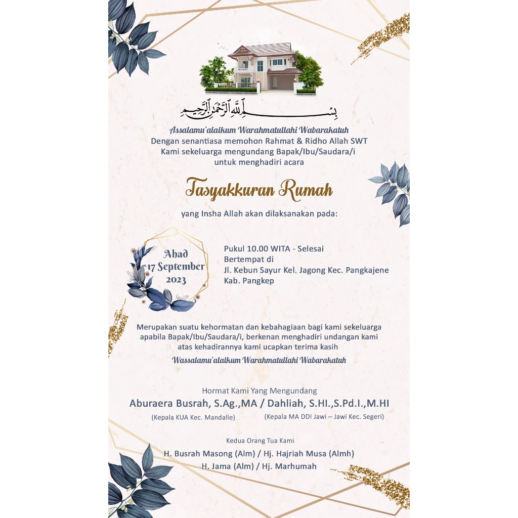 Jual UNDANGAN TASYAKURAN RUMAH JPG | Shopee Indonesia
